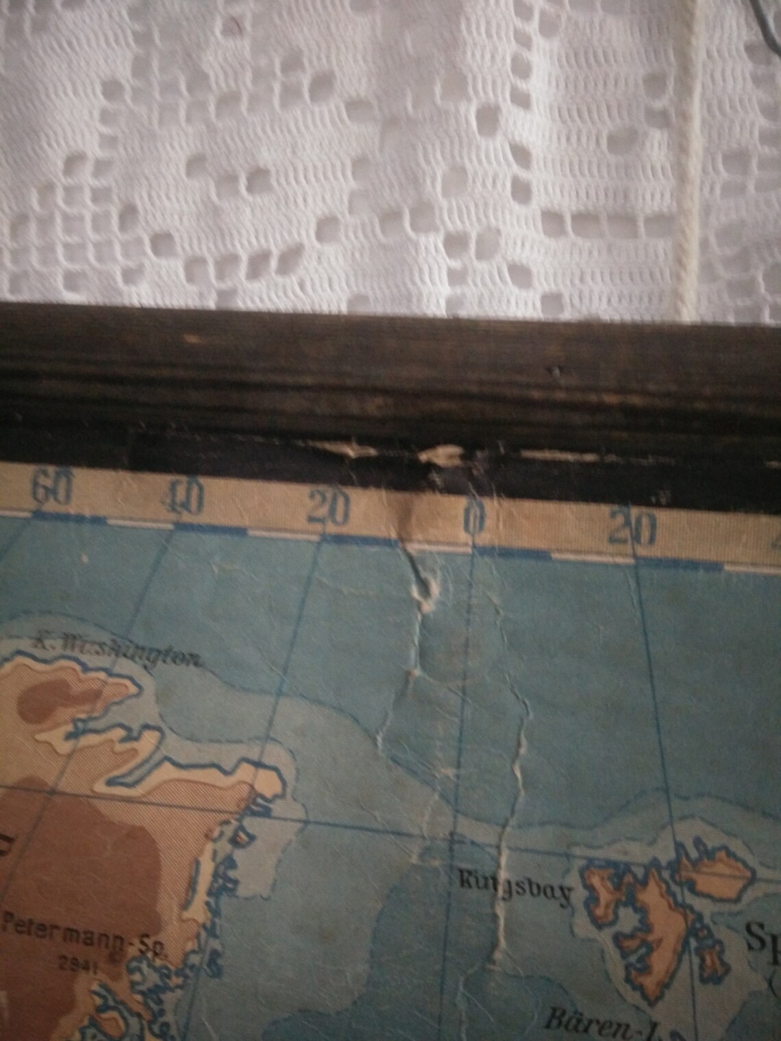 Old Pull Down World Map, Julius Perthes Gotha, Ca 1920-30, Antique ...