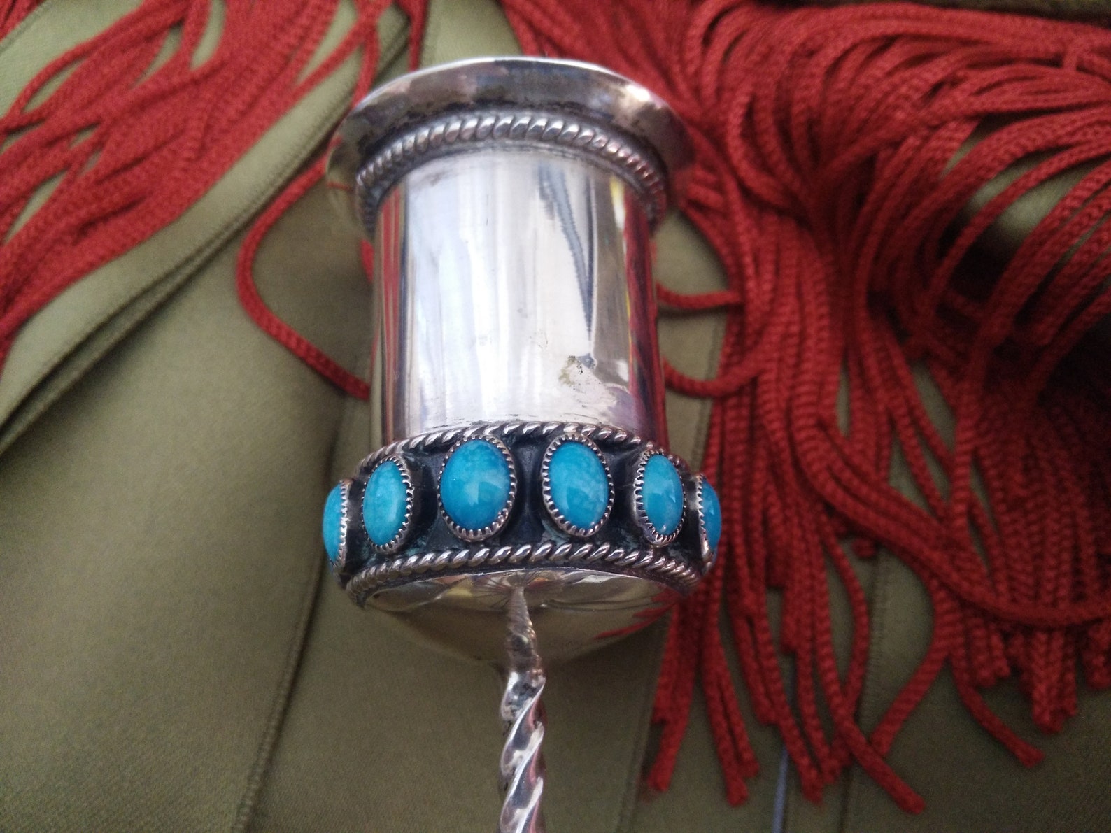 Tim Kee Whitman, Navajo Candle Holder, Tkw, Sterling Silver and ...