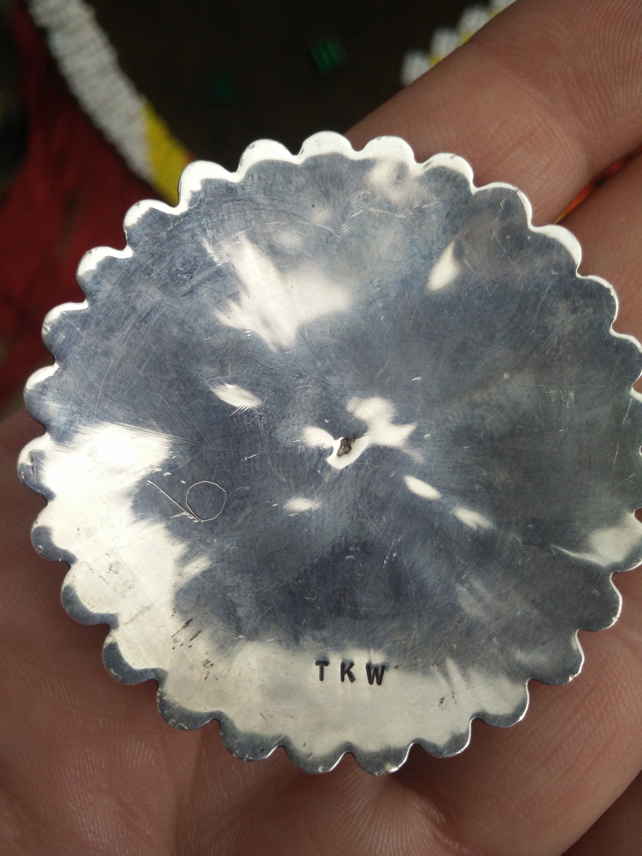Tim Kee Whitman, Navajo Candle Holder, Tkw, Sterling Silver and ...
