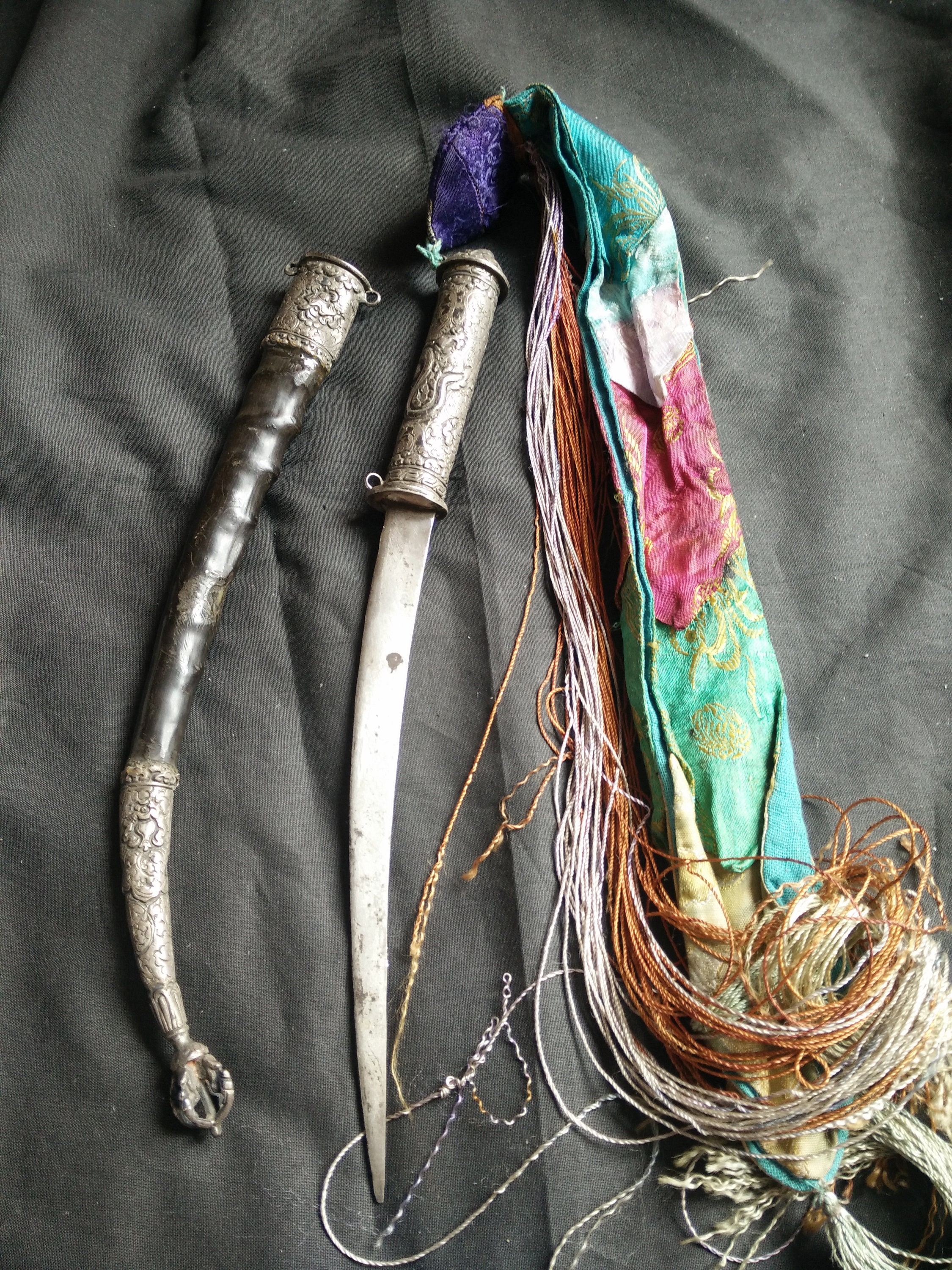 Very Old Tibet, Nepal Dagger, Phurba, Ceremonial Dagger Made of Horn ...