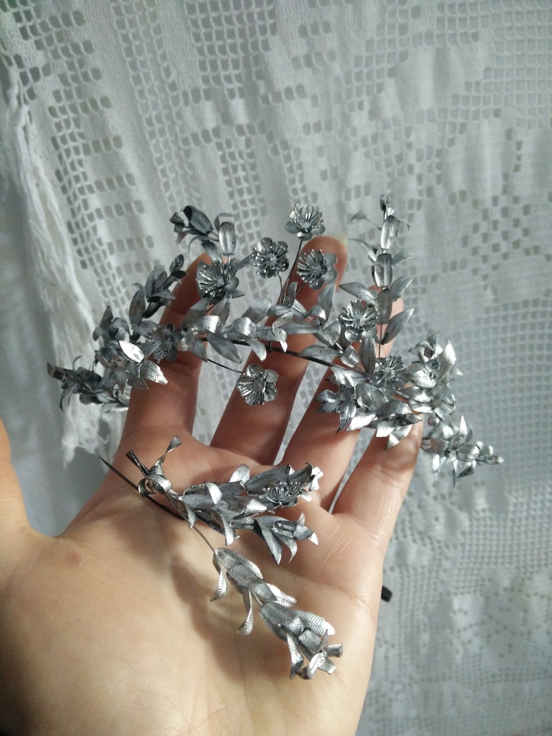 Victorian 800 Silver German Myrtle Tiara, Myrtle Crown, Real Silver ...