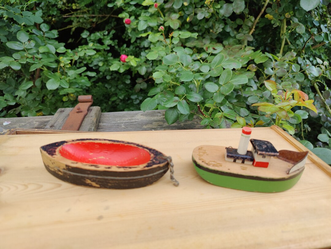 Old Ship Toys, Distressed Maritime Decor , Wood and Tin, Vintage Boats ...