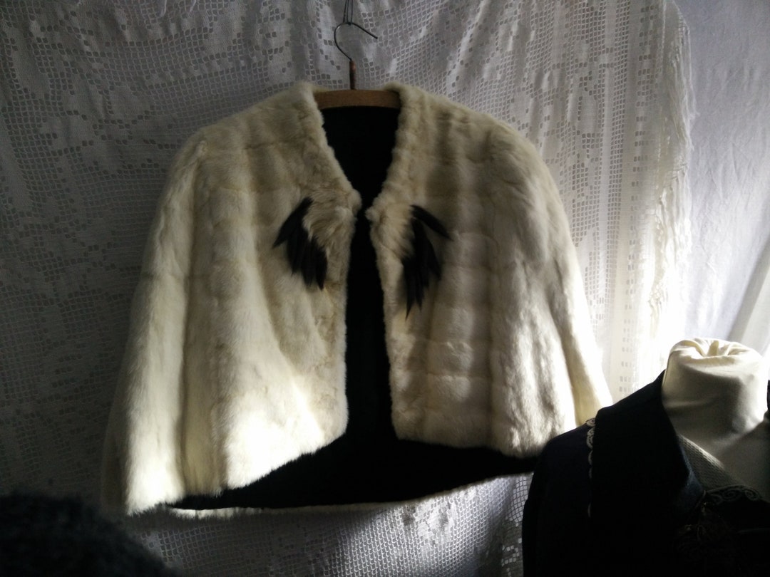 Ermine Cape, Queen Coronation Cape, Real Ermine Fur Cape, Ca 1950-60 ...