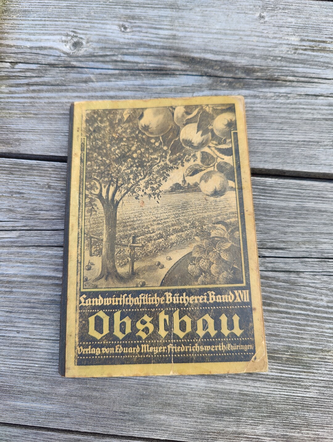 Old and Very Worn Tiny Book About Horticulture, Fruit Trees , in German ...