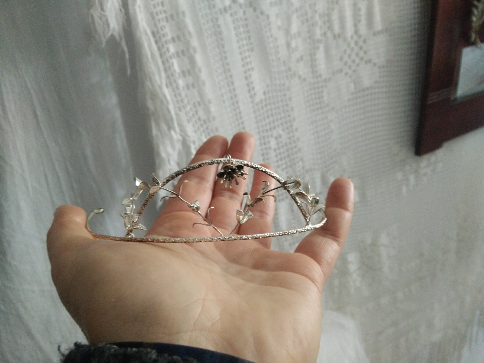 Elegant German Myrtle Crown Vintage Silver Wedding Tiara - Etsy