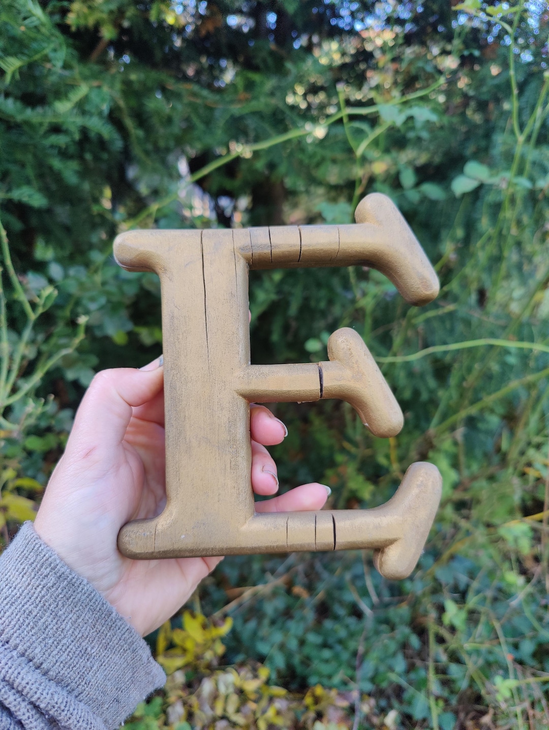 Large Letter E , Art Deco Letter, Alphabet, Very Old, Brass Colored ...
