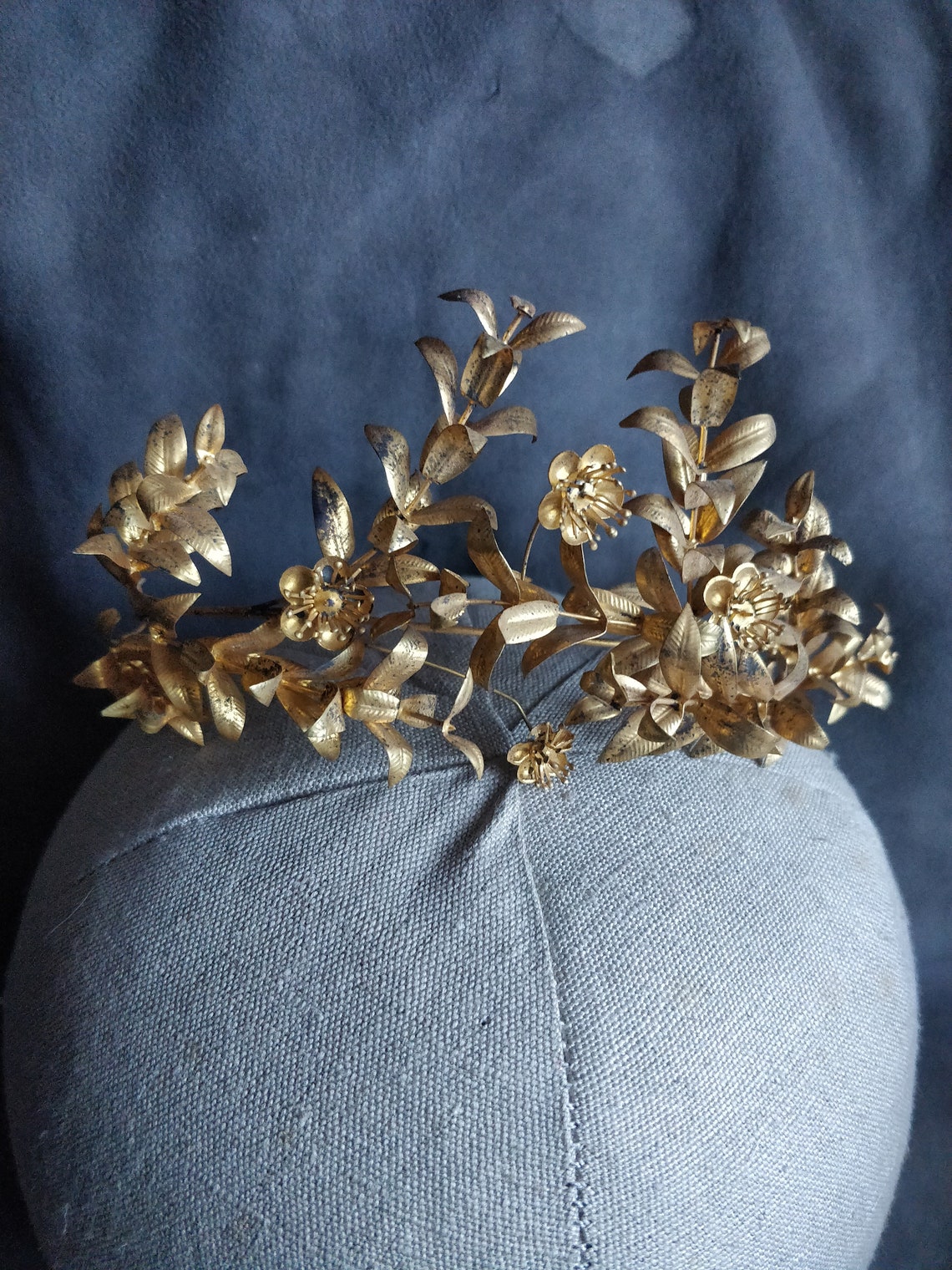 Victorian 800 silver german myrtle Tiara myrtle crown real | Etsy