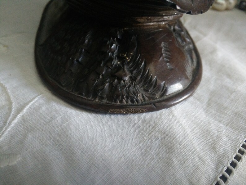 Old Blackforest Inkwell Hand Carved Inkwell Birds Nest Ca - Etsy
