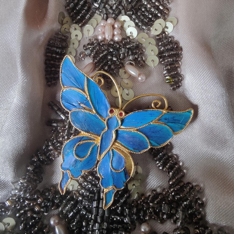 Antique Kingfisher Brooch - Etsy