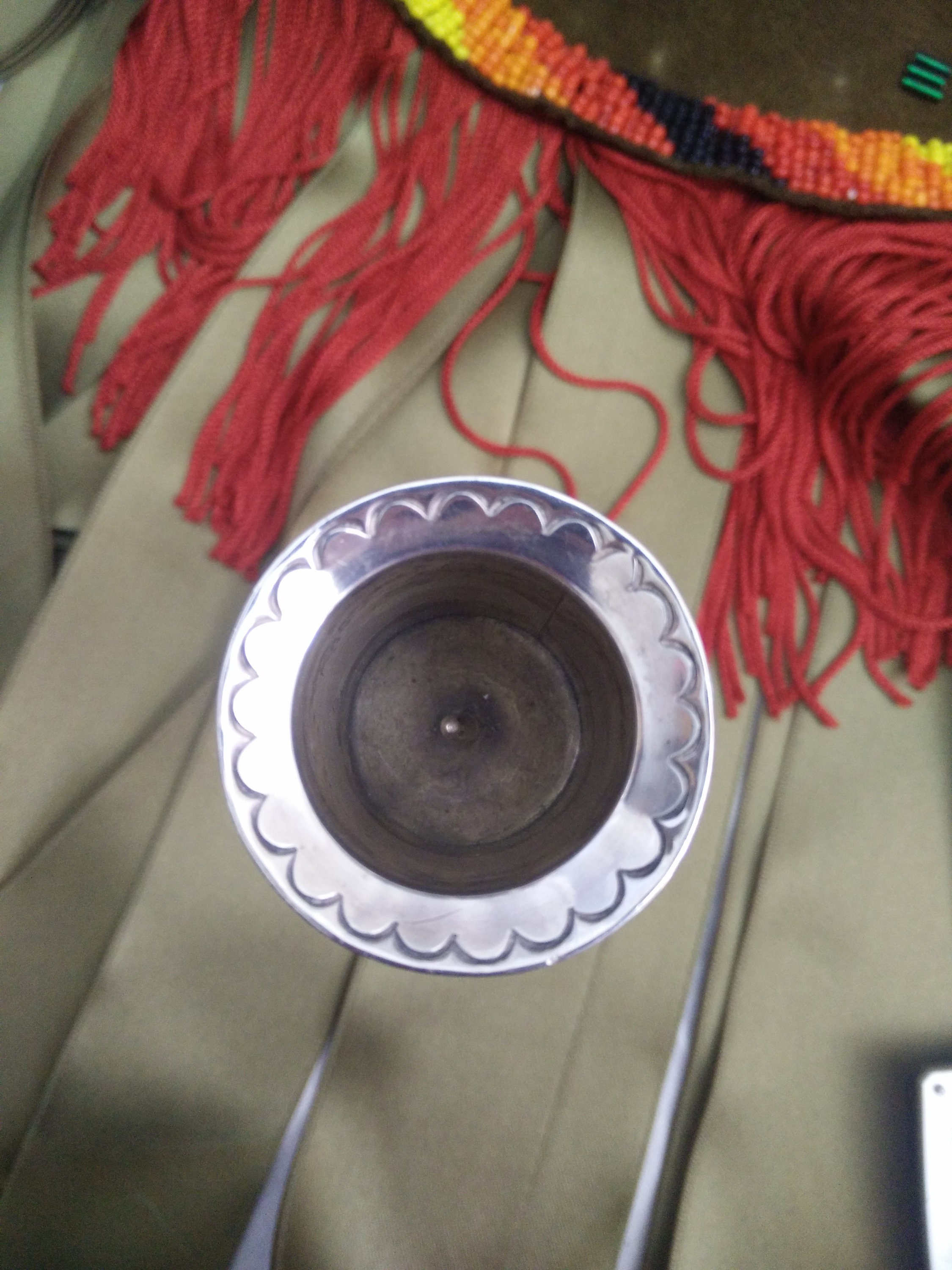 Tim Kee Whitman, Navajo Candle Holder, Tkw, Sterling Silver and ...