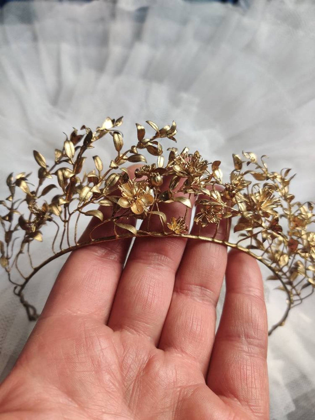 Victorian 800 Silver German Myrtle Tiara Myrtle Crown Real - Etsy UK