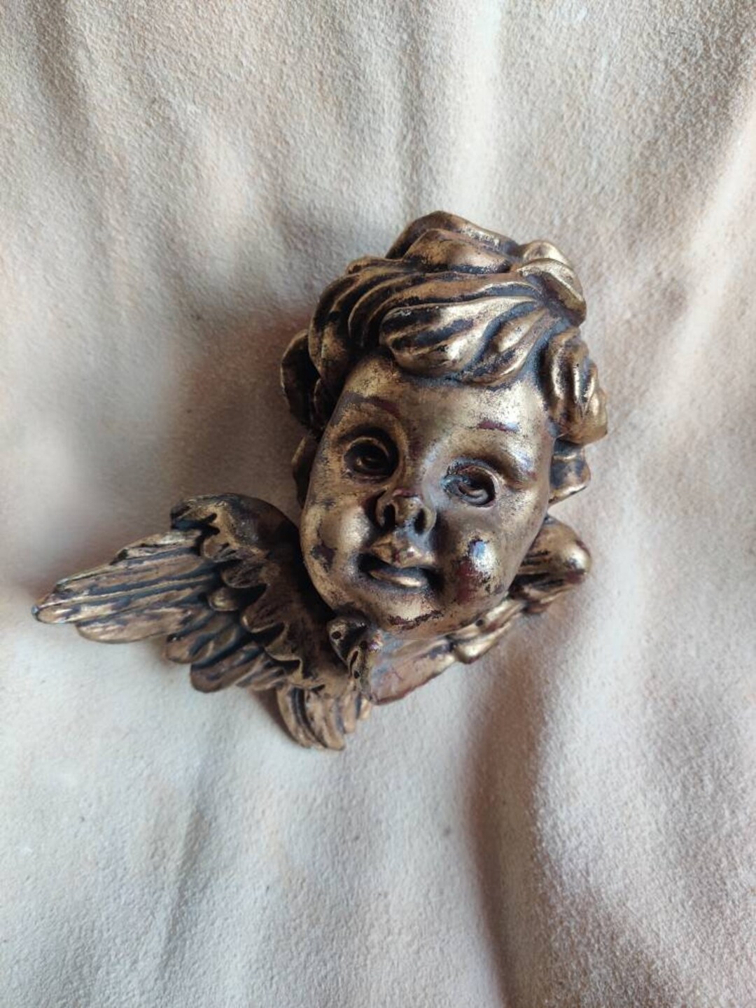 Plaster Angel Head, Bavarian Plaster Cherub, Old Angel, Angel Wings ...