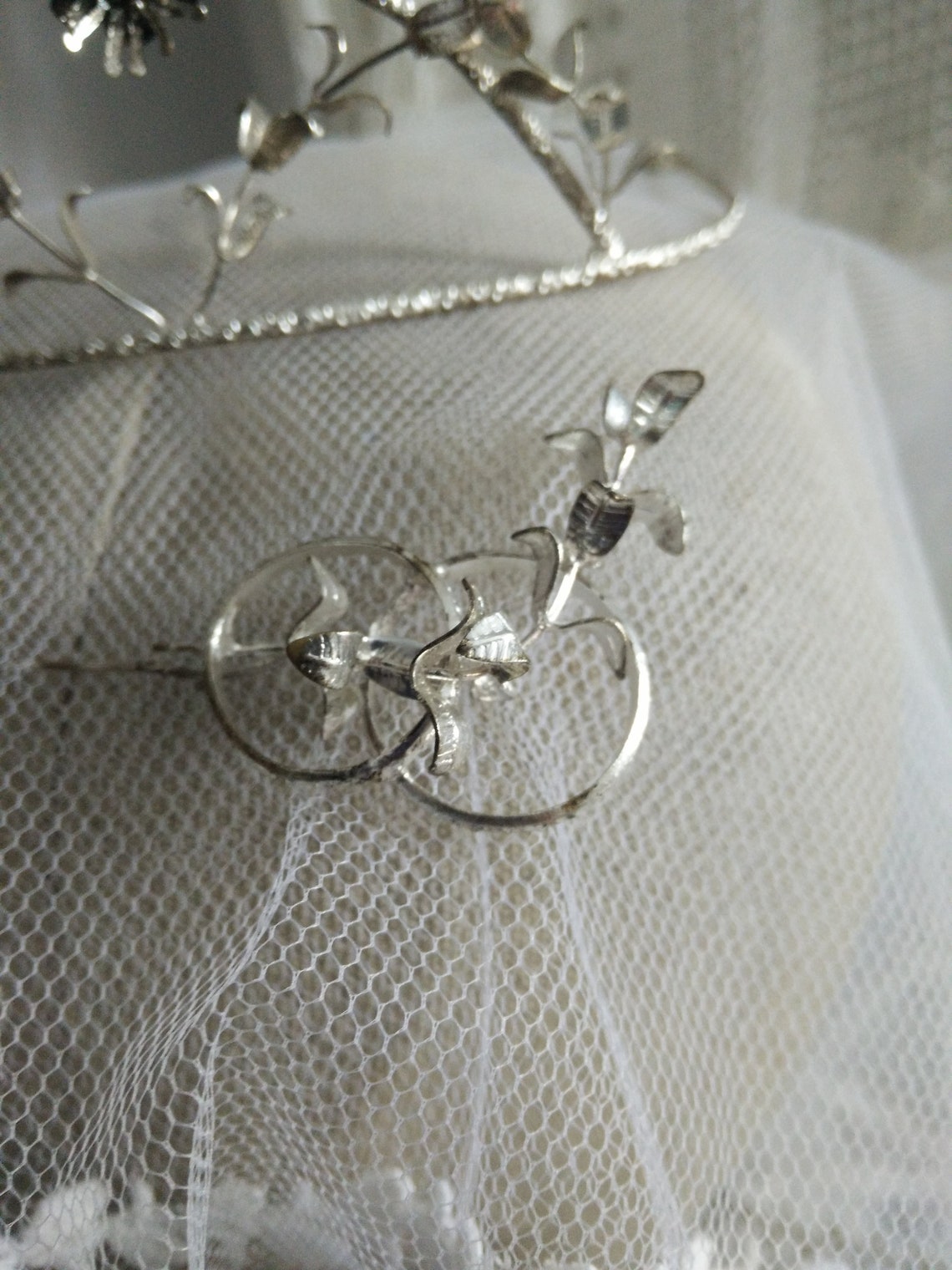 Elegant German Myrtle Crown Vintage Silver Wedding Tiara - Etsy