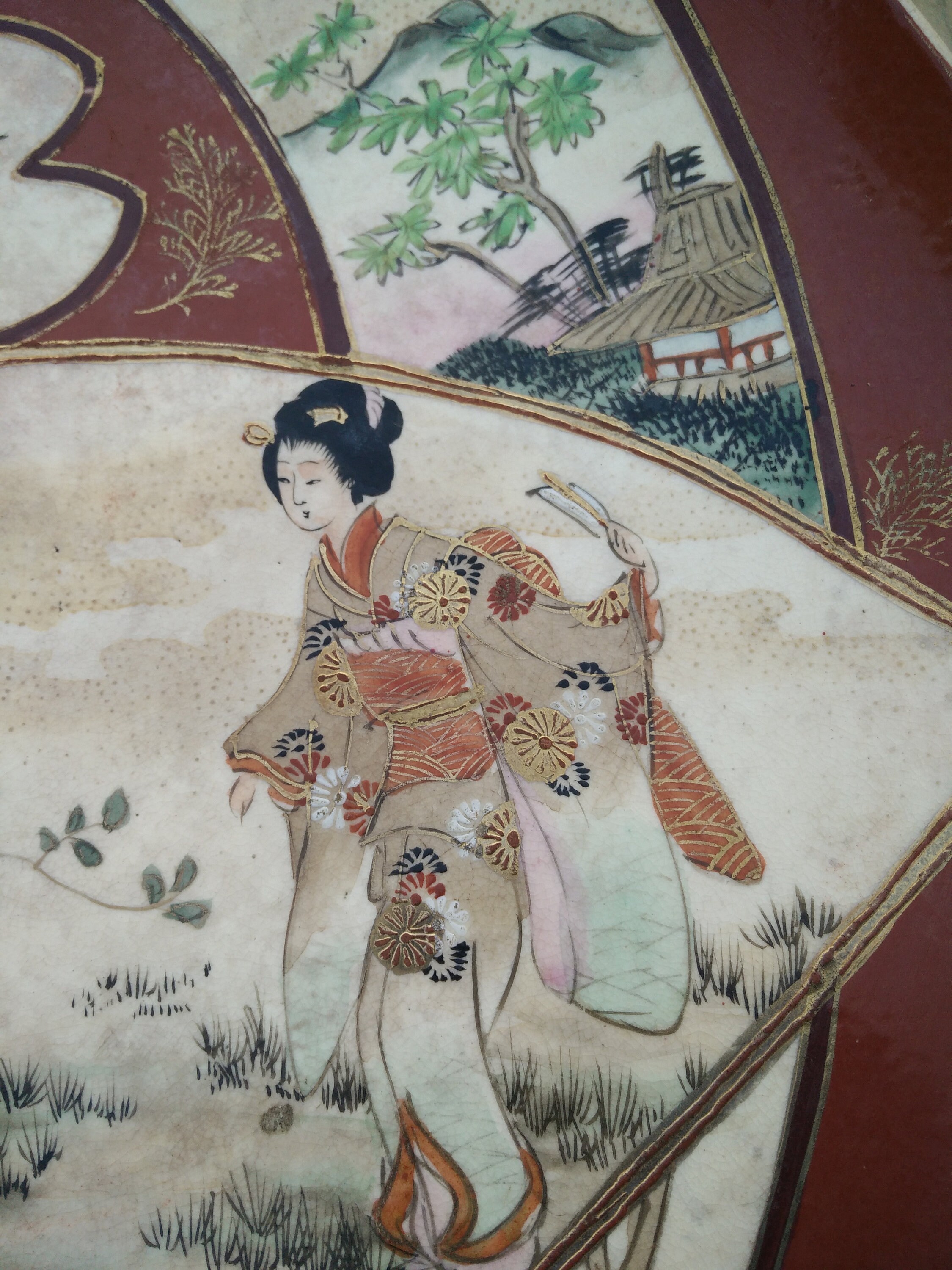 Large Old Satsuma Plate Satsuma Wall Decor Plate Hand - Etsy