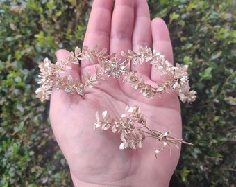 Elegant German Myrtle Crown, Vintage Silver Wedding Tiara, Silver ...