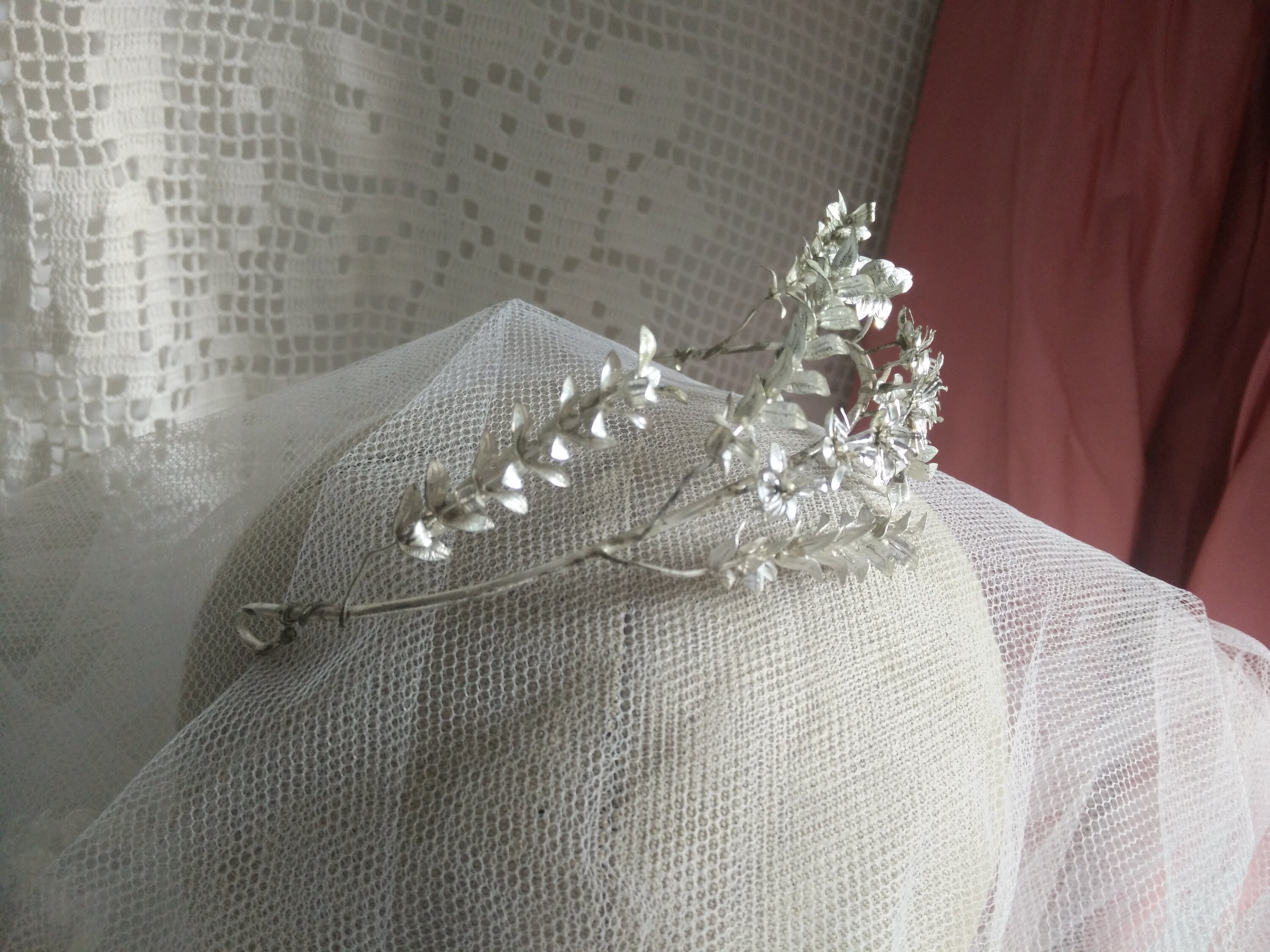German Silver Myrtle Crown Myrtle Tiara Wedding Aniversary - Etsy