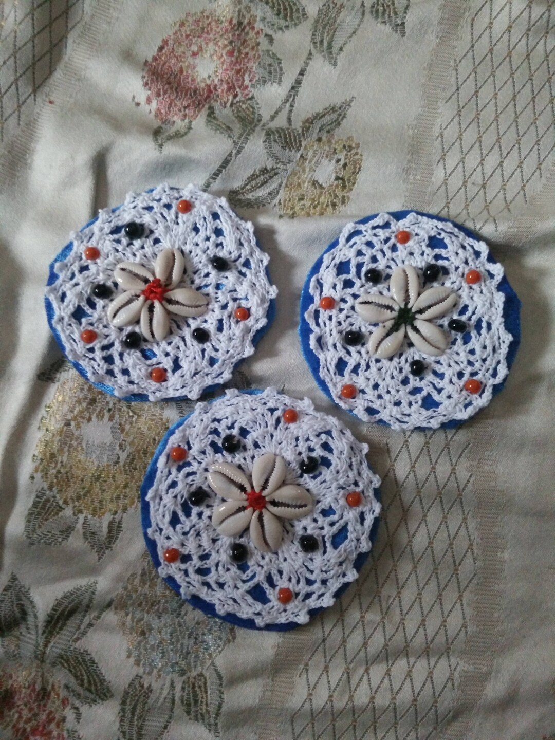 3 Rosettes ATS, Tribal Fusion Dance, for Oriental Dance Belt , Sew- on ...