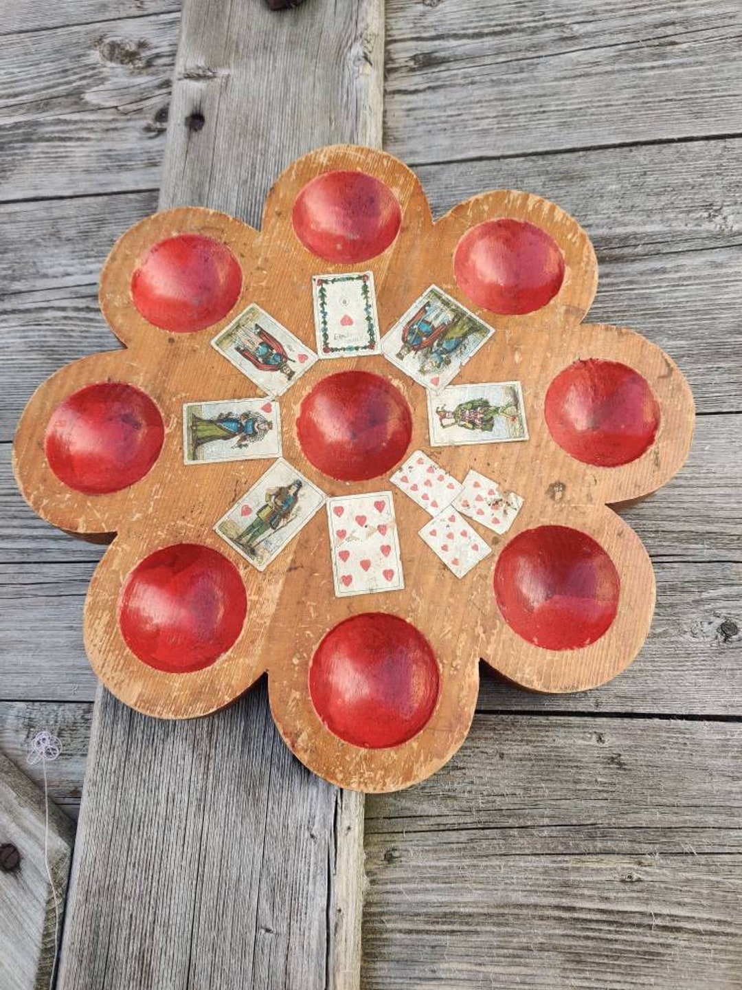 Antique Poch Game Board, Poque, Victorian, Edwardian With Heavy Patina ...