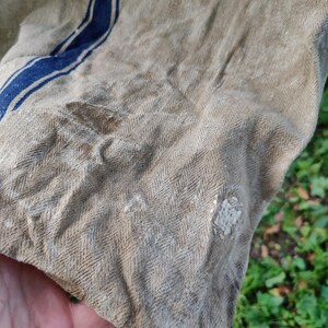 Heavy and Bad Repaired Antique German Grain Sack, Original Linen Sack ...