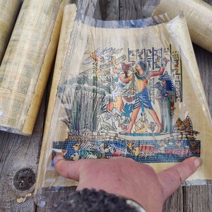 4 Nice Hand Painted Papyrus From Egypt, Pharaoh, Papyri , Vintage, in ...