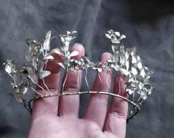 German Silver Myrtle Crown Myrtle Tiara Wedding Aniversary | Etsy