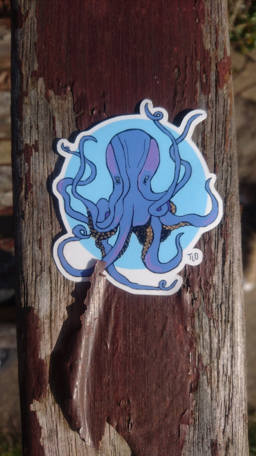 Conservation Pink and Blue Octopus Waterproof Stickers 4PK - Etsy