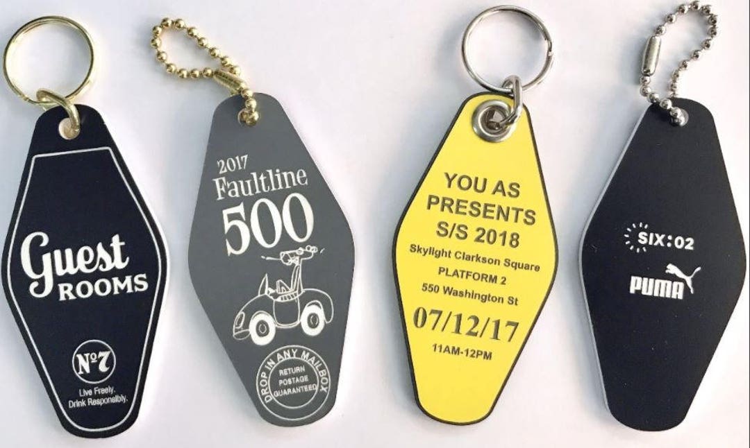 2 Sided - Motel Laser Engraved Acrylic Key Tags - Etsy