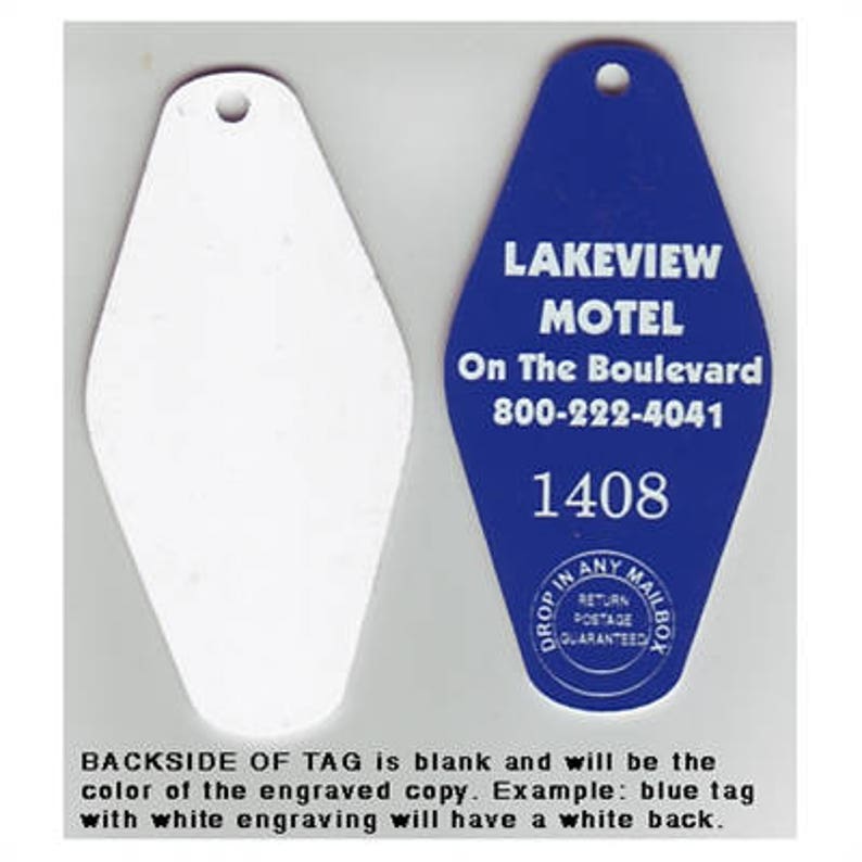 Motel Laser Engraved Acrylic Key Tags - Etsy