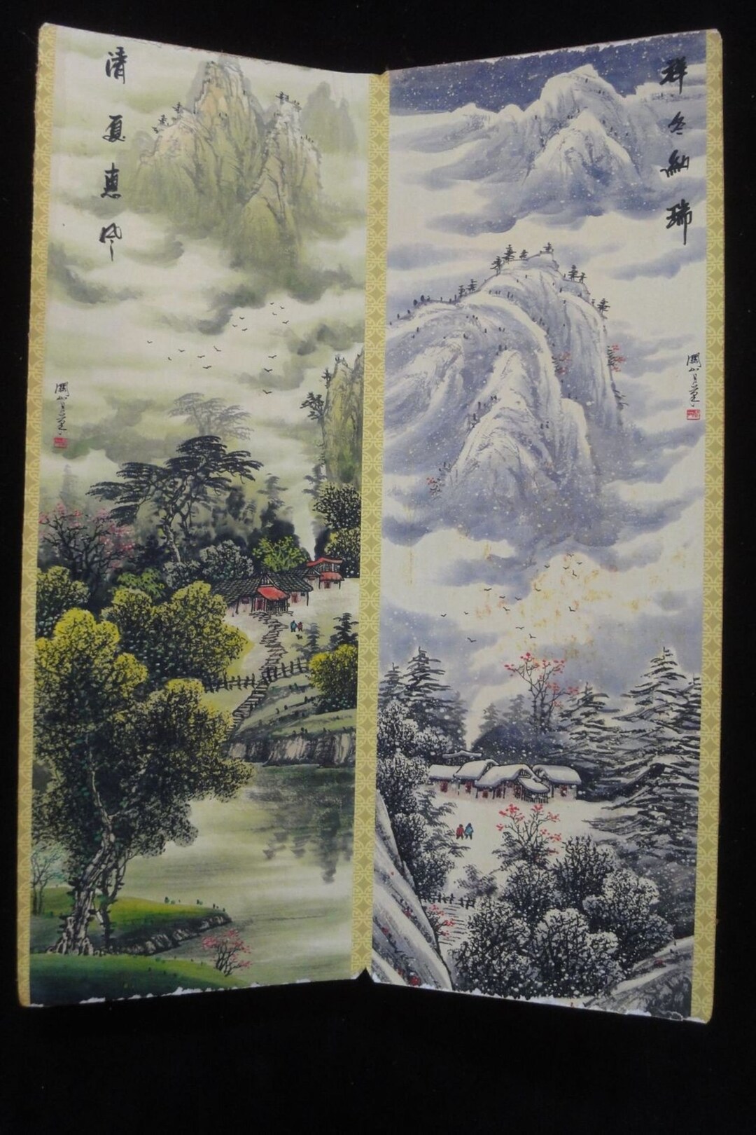 Rare Chinese Old Hand Painting Landscape Album Book - Etsy