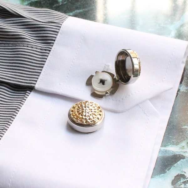 Gold Button Covers - Etsy