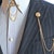 Handmade Shirt Jacket Collar Chain Brooch Set, Lapel Pin,shirt Chain ...