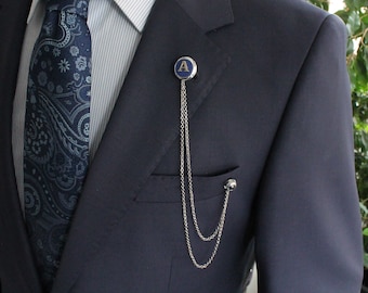 Handmade Jacket Chain Brooch / Lapel Chain Pin / Men's - Etsy