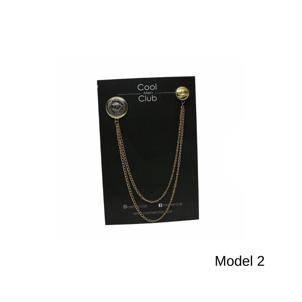 Handmade Jacket Chain Brooch / Lapel Chain Pin / Men's - Etsy