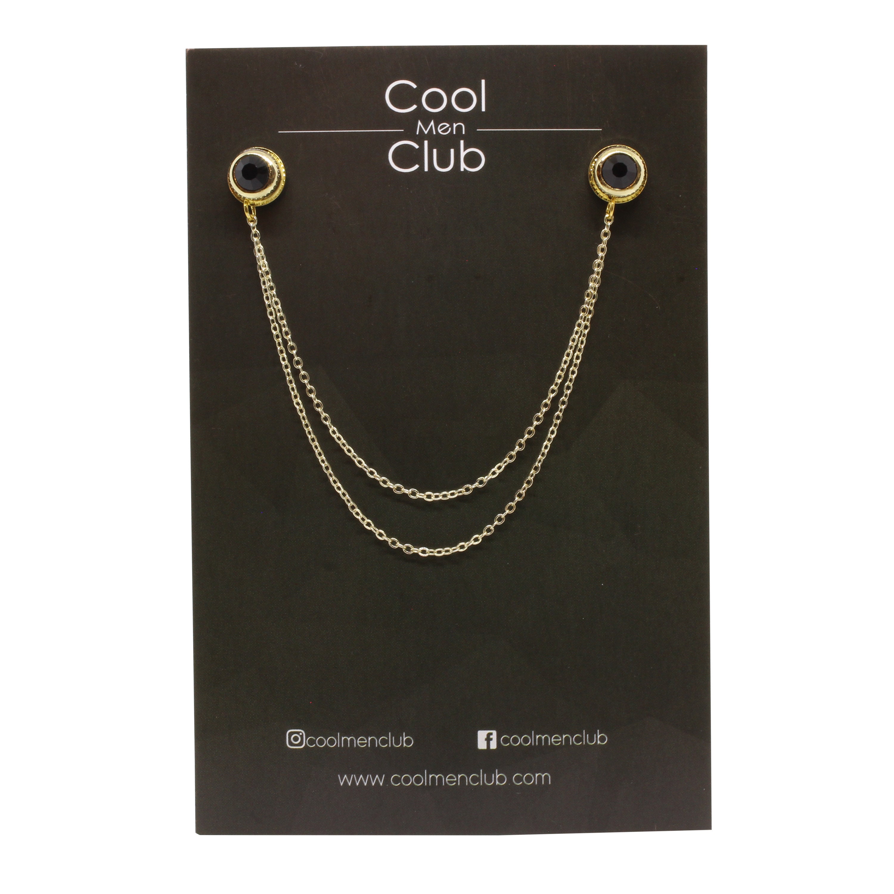 Collar Chain Brooch Shirt Chain Pin Handmade Brooch Gold - Etsy