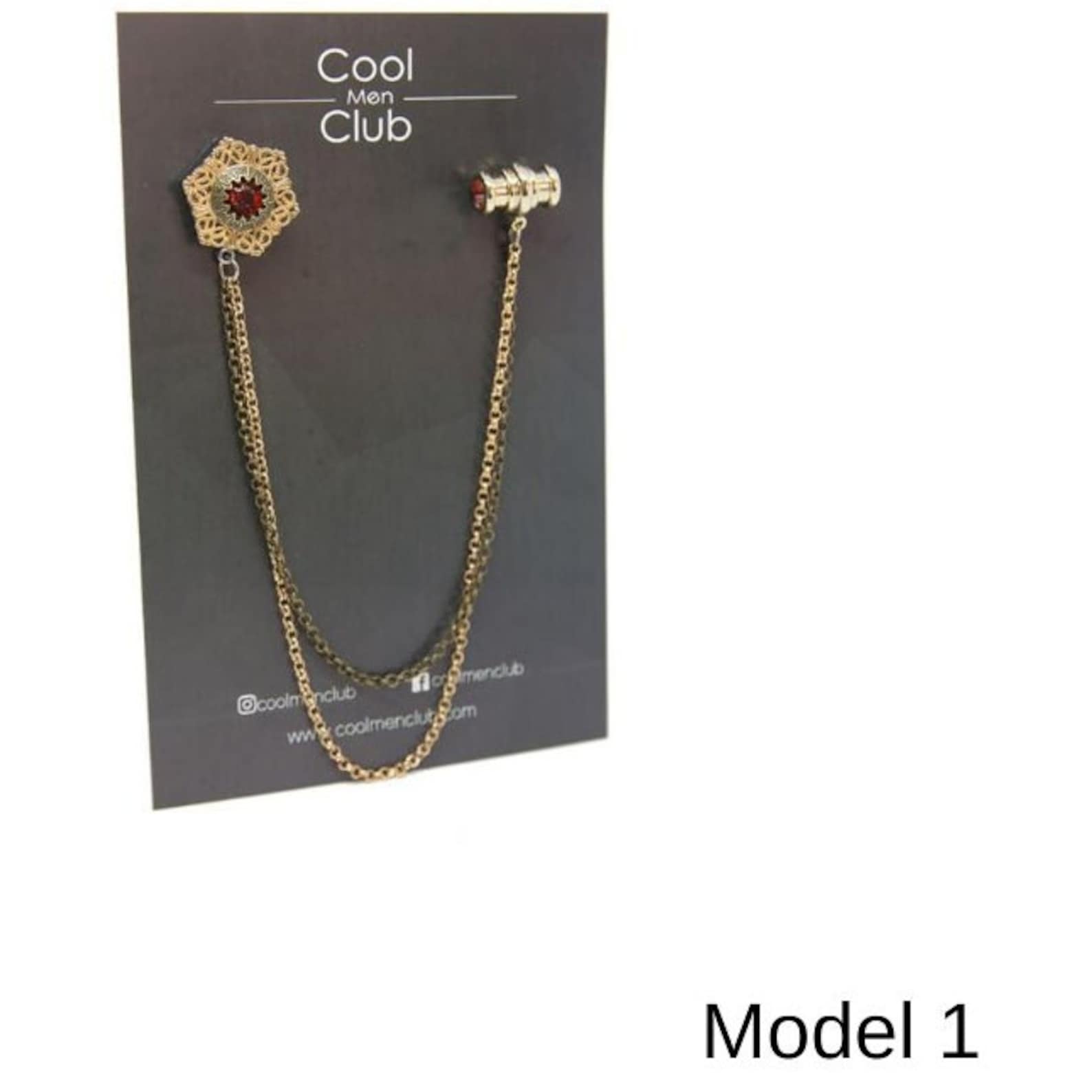 6 DIFFERENT MODELS / Handmade Jacket Chain Brooch / Men's - Etsy