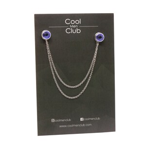 Jacket Shirt Lapel Pin Set, Collar Chain Brooch, Shirt Chain Pin, Lapel ...