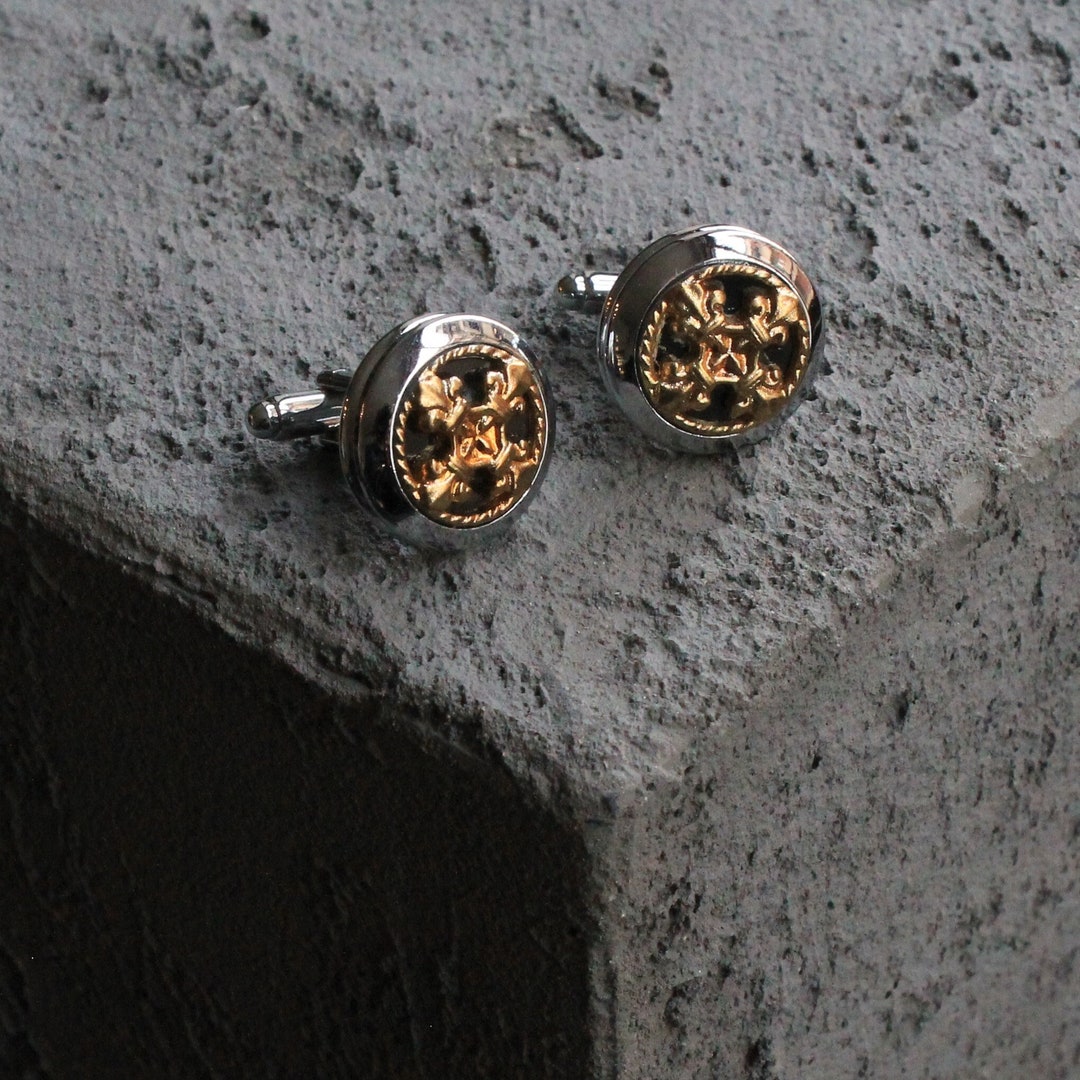 Sign of the Cross Cufflinks, Unique Design Men's Jewelry, Gifts for Him ...