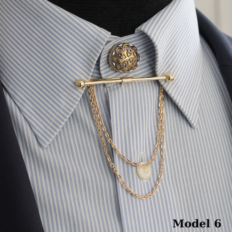 Gold Color Collar Pin Set, Collar Bar, Shirt Collar Clips, Men's Collar ...