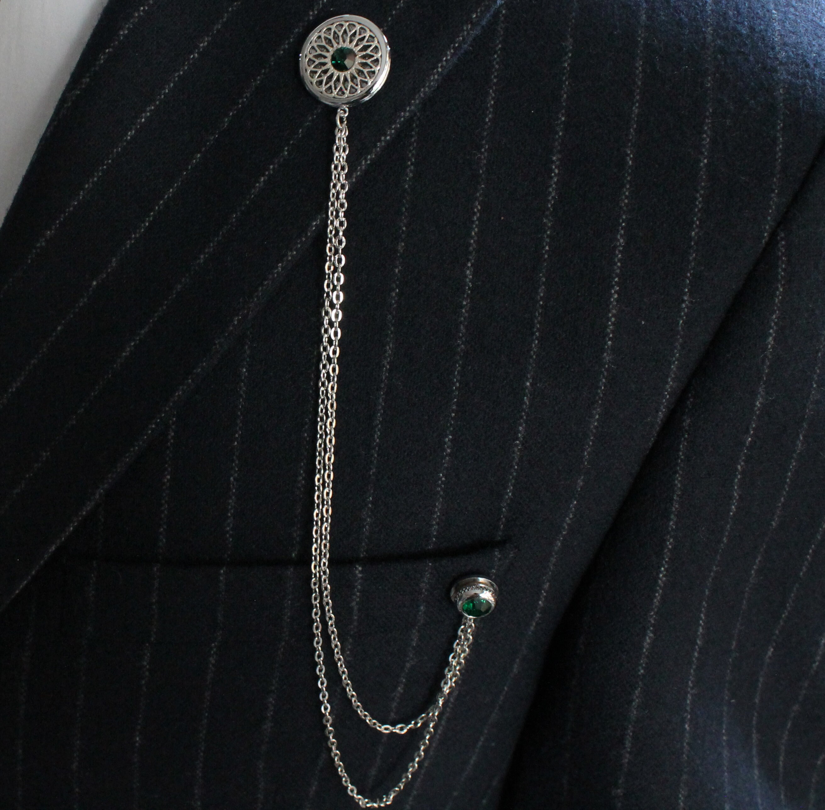 Lapel Pin Brooch Set Shirt Jacket Collar Chain Shirt Chain - Etsy