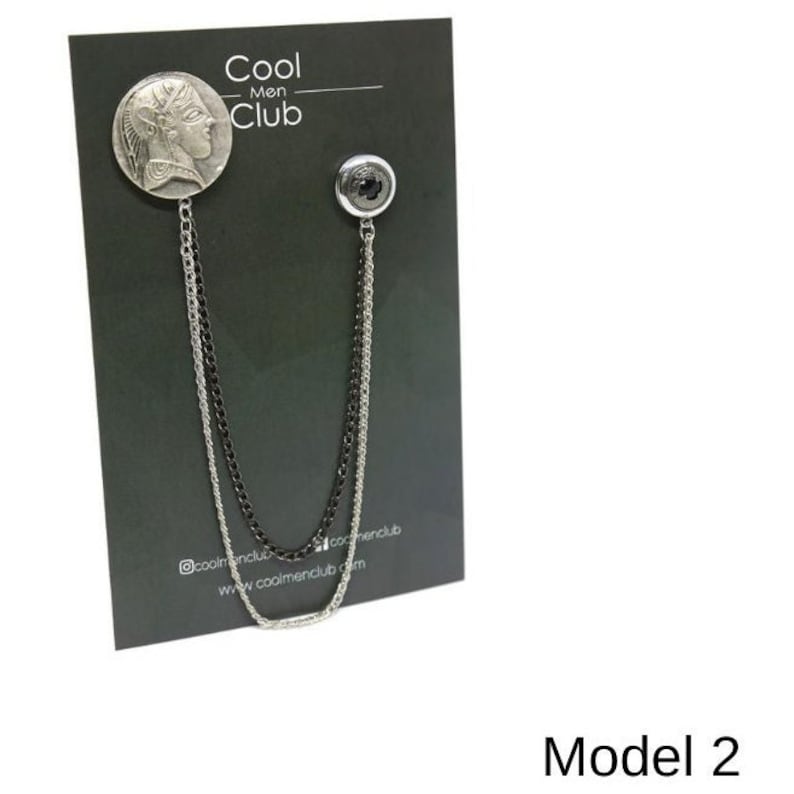 Handmade Jacket Chain Brooch / Lapel Chain Pin / Men's - Etsy