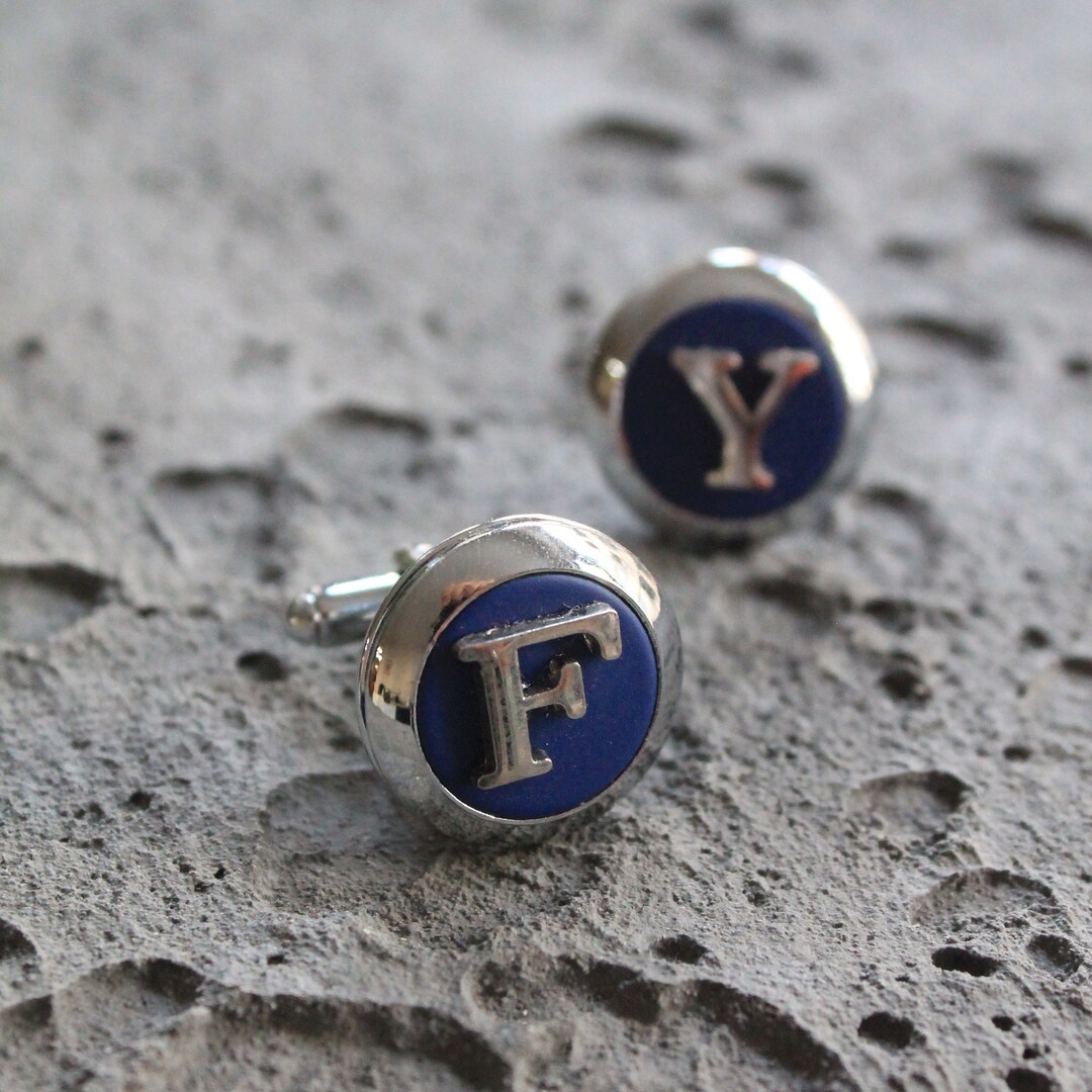 Customizable Cufflinks, Handmade Letter Cuff Links, Unique Design Men's ...