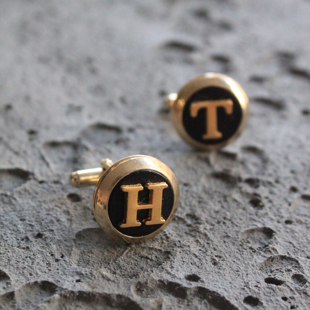 Customizable Cufflinks, Handmade Letter Cuff Links, Unique Design Men's ...