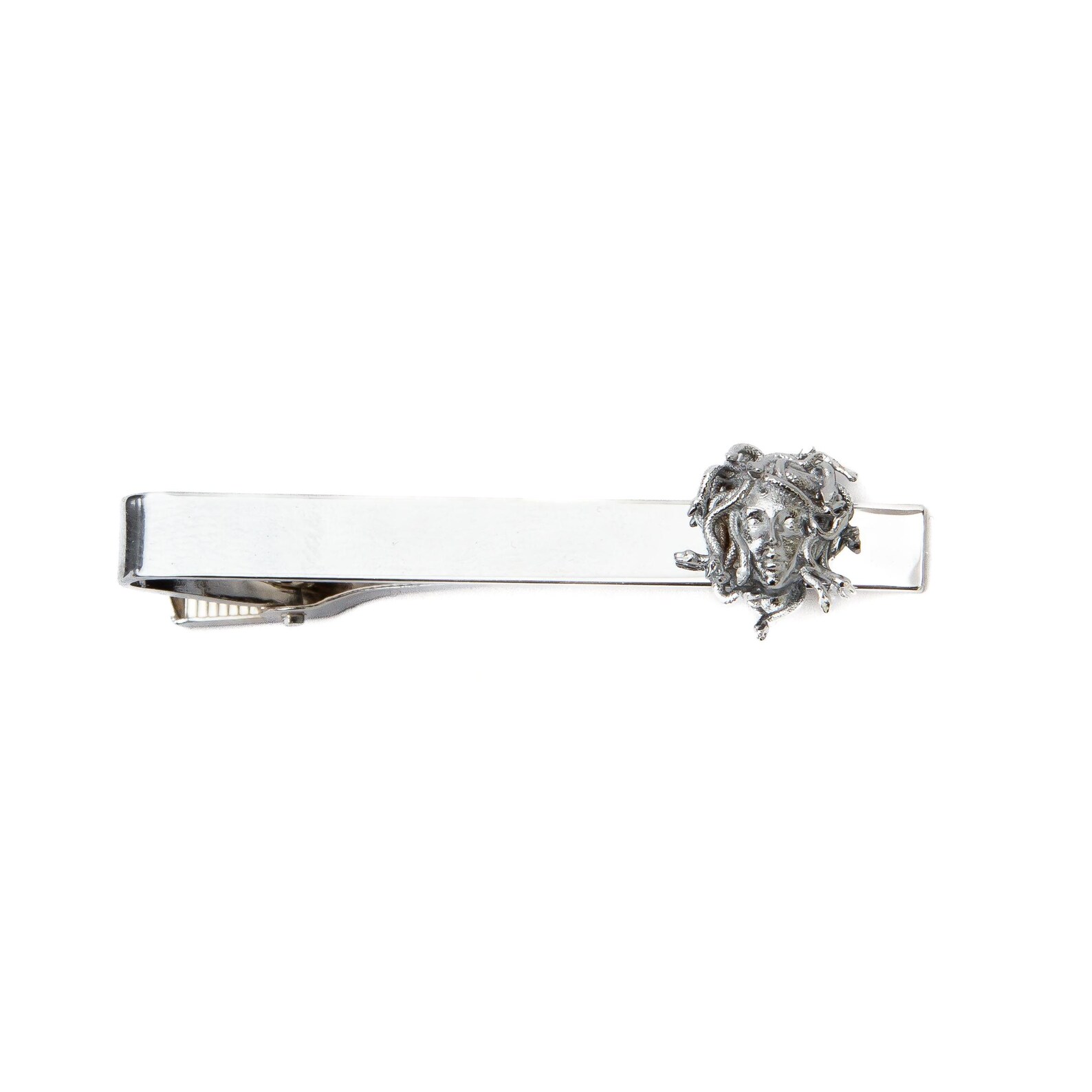 Medusa Jacket Collar Chain Brooch-cufflinks-tie Bar Set, Silver Color ...