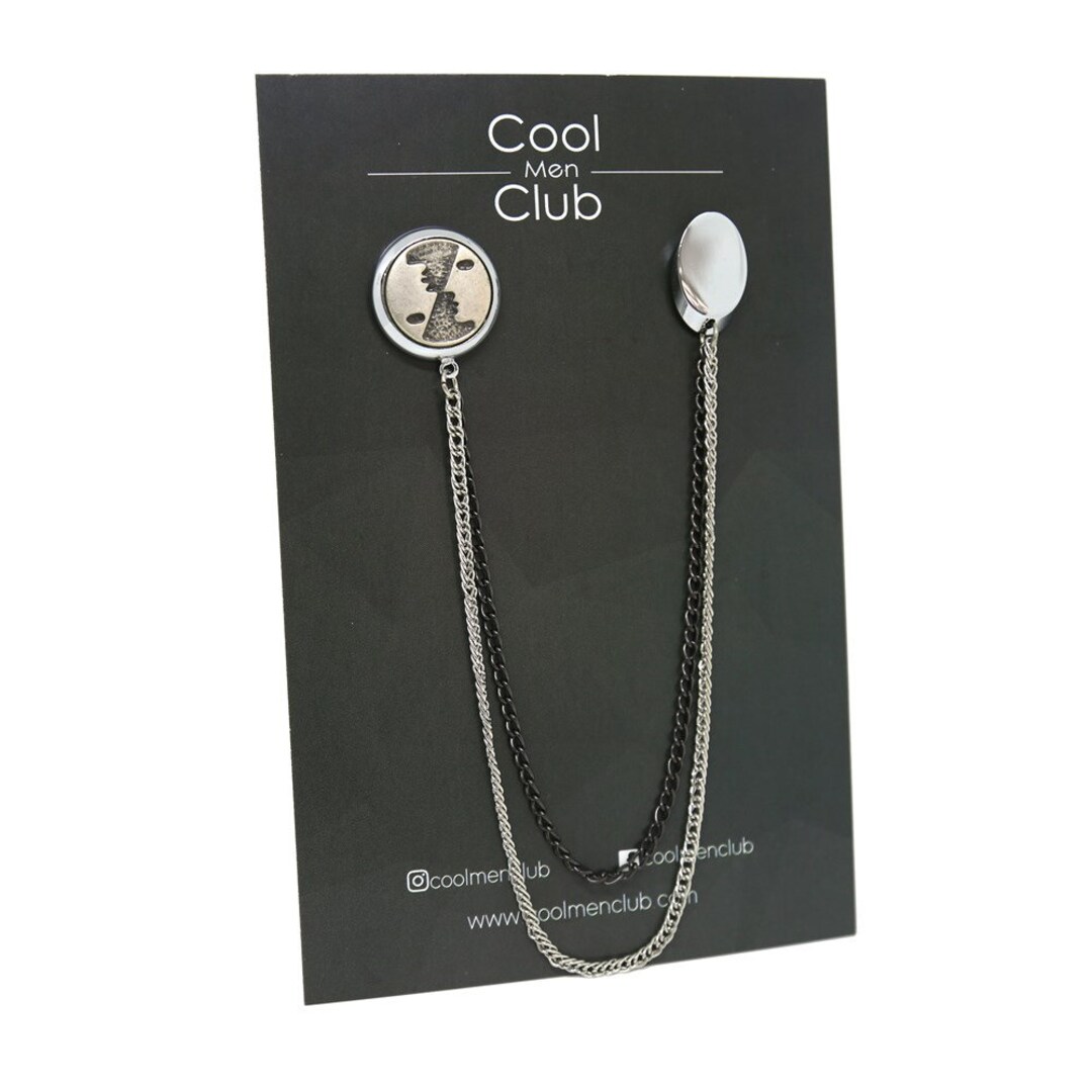 Handmade Jacket Chain Brooch / Lapel Chain Pin / Men's Women's ...