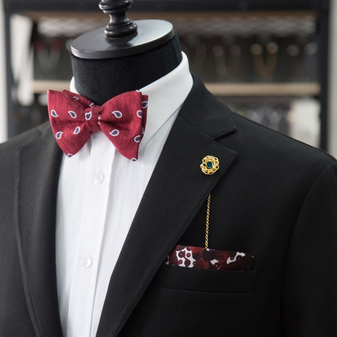 Green Stone Lapel Chain Brooch, Handmade Design Lapel Chain Pin,gift ...