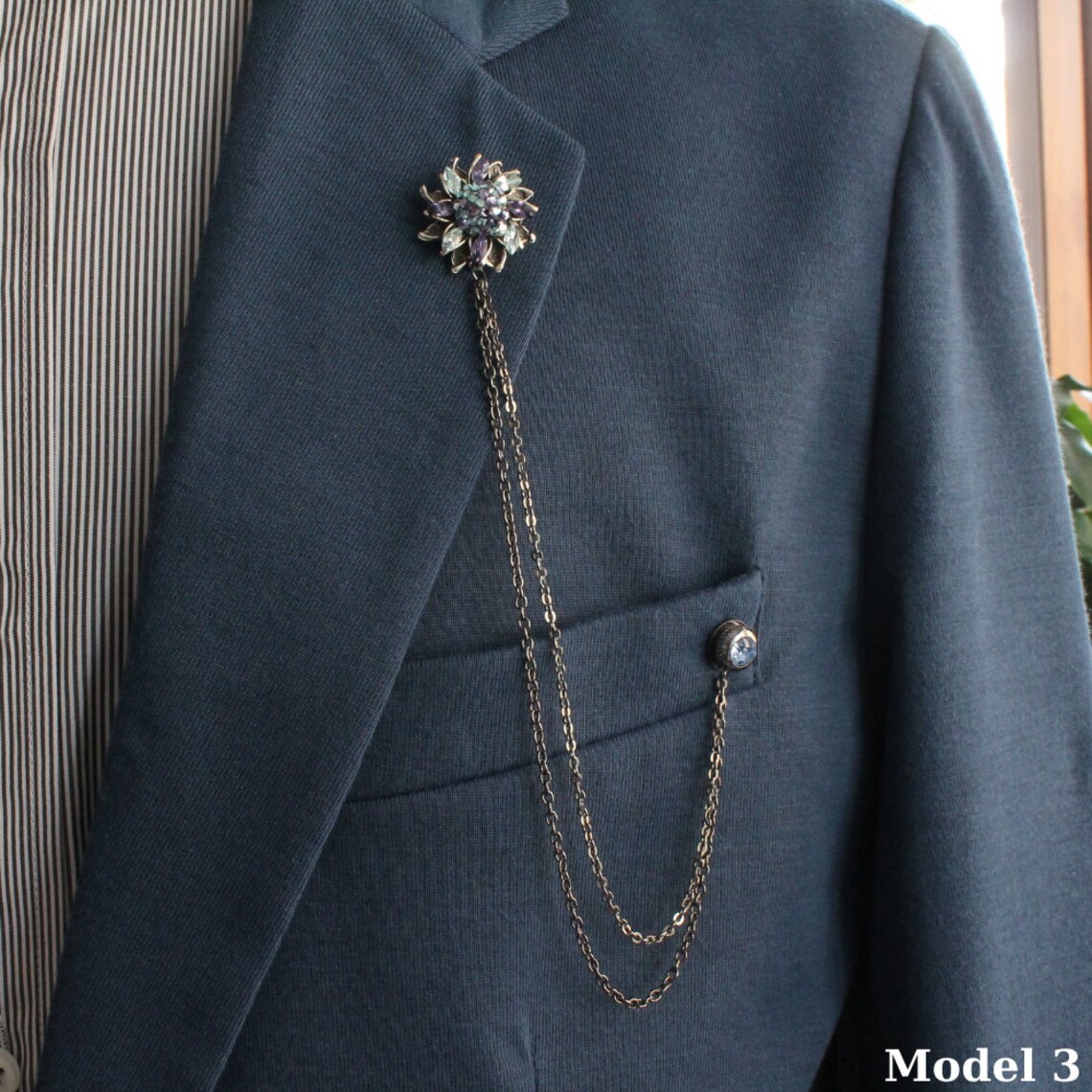Flower Figured Handmade Jacket Lapel Brooch Lapel Pins With - Etsy