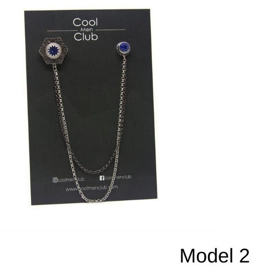 6 DIFFERENT MODELS / Handmade Jacket Chain Brooch / Men's - Etsy