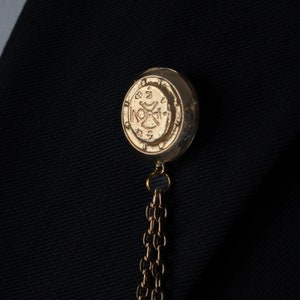 Handmade Shirt Jacket Collar Chain Brooch Set, Lapel Pin,shirt Chain ...