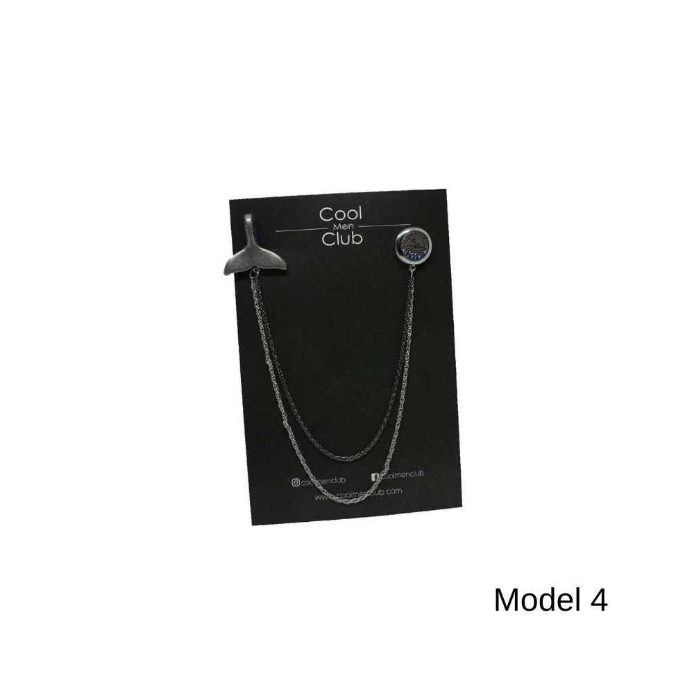 Handmade Jacket Chain Brooch / Lapel Chain Pin / Men's - Etsy