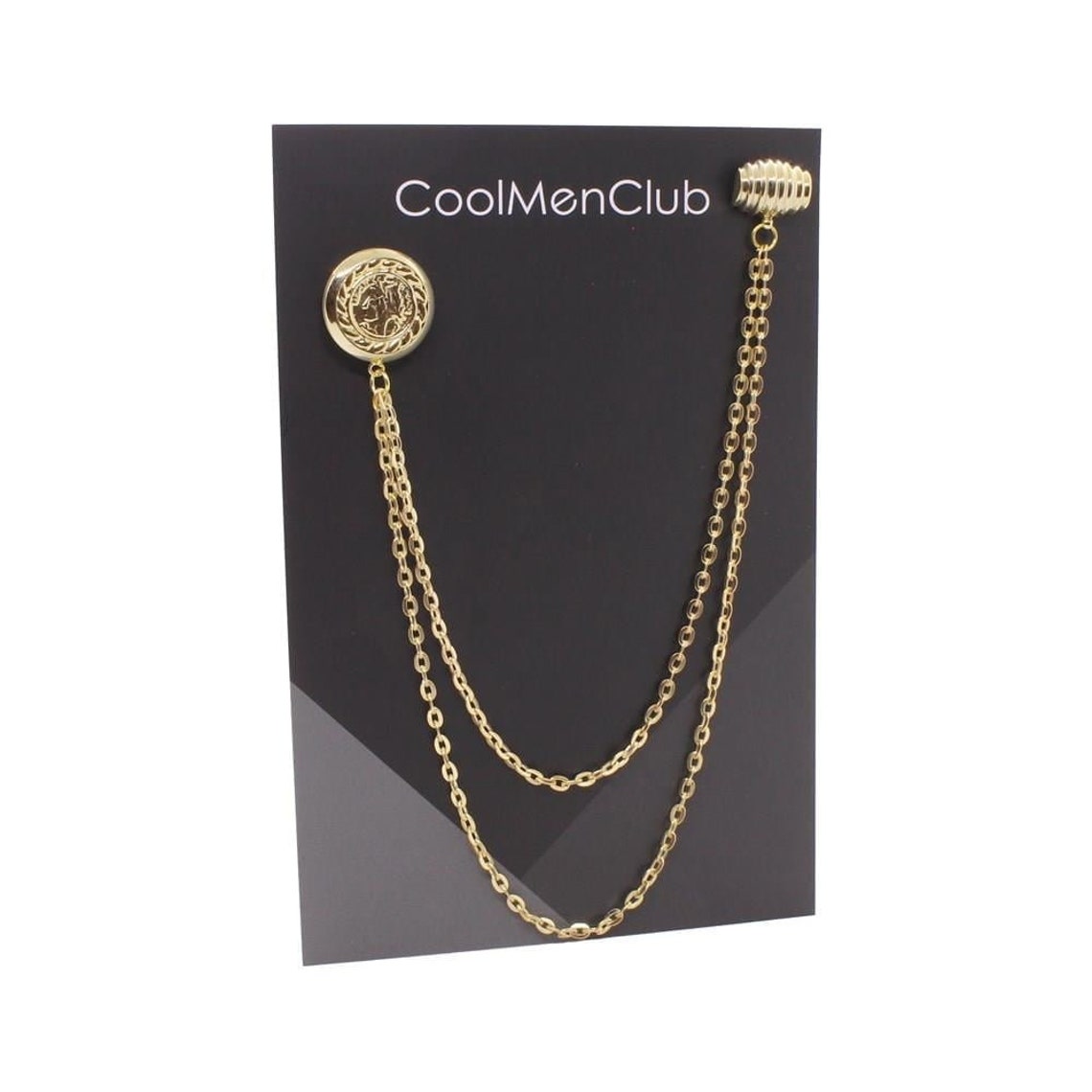 Handmade Shirt Jacket Collar Chain Brooch Set: Lapel Pin Wedding ...
